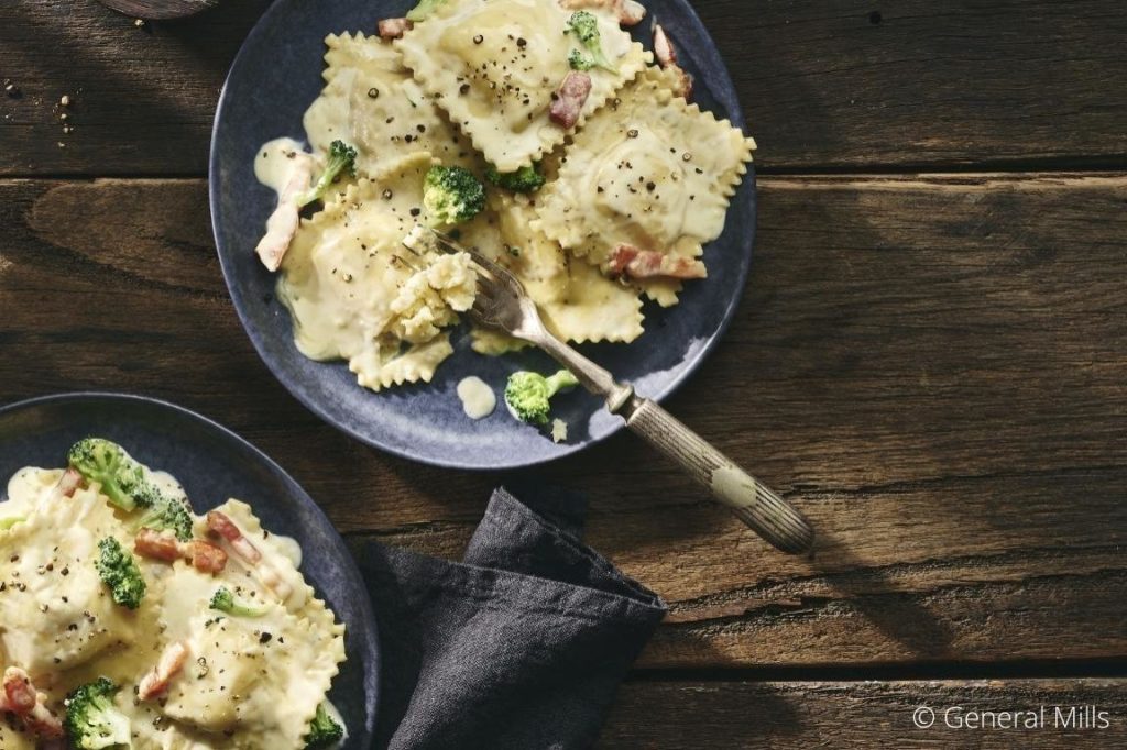 Three Cheese Ravioli with Pancetta and Broccoli | IGA Recipes